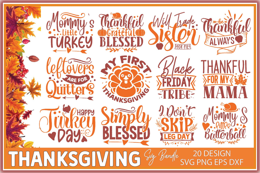 Thanksgiving SVG Bundle - So Fontsy