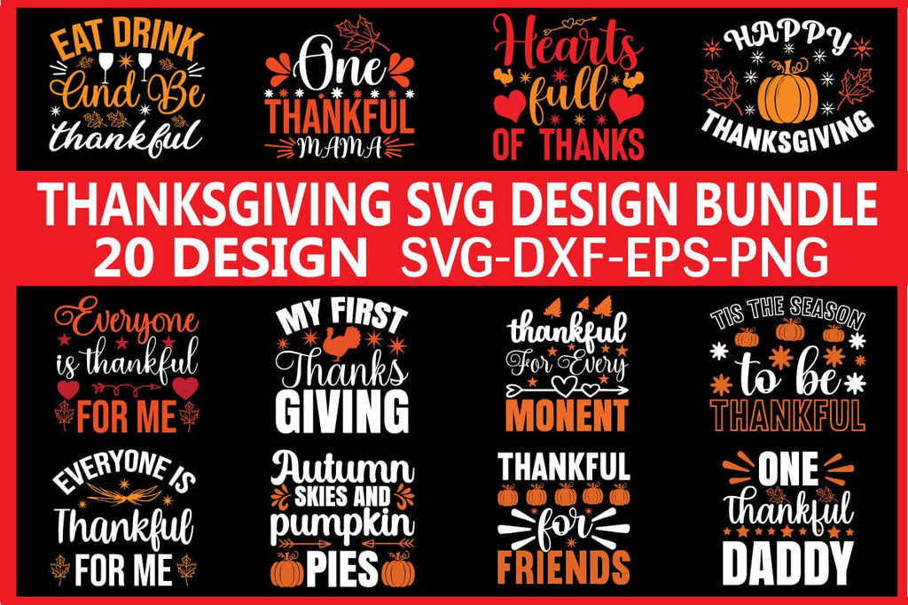 Thanksgiving SVG design bundle - So Fontsy
