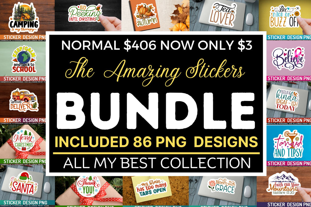 The Amazing Stickers Big Bundle - So Fontsy