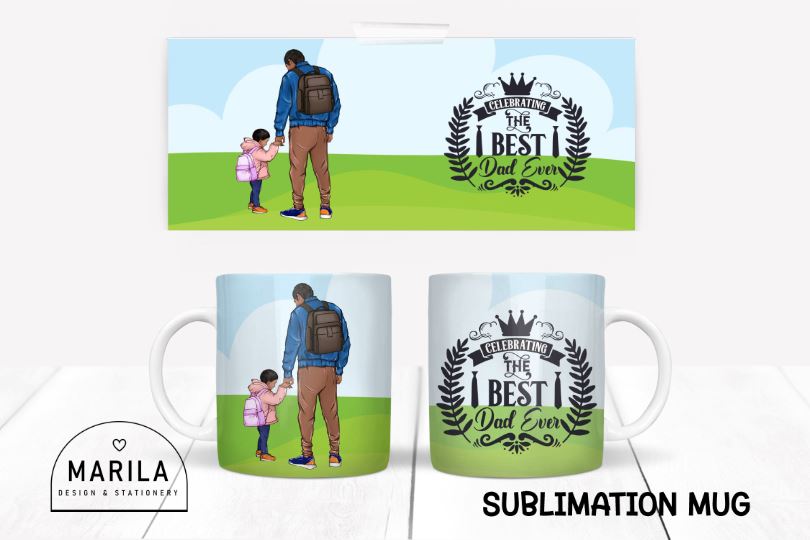 The best dad ever Mug Sublimation Design / dad Mug Design #29 - So Fontsy