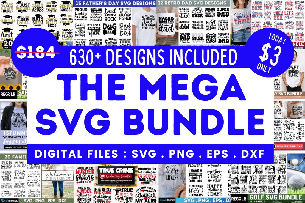 The Big SVG Bundle,mega Svg Bundles - So Fontsy