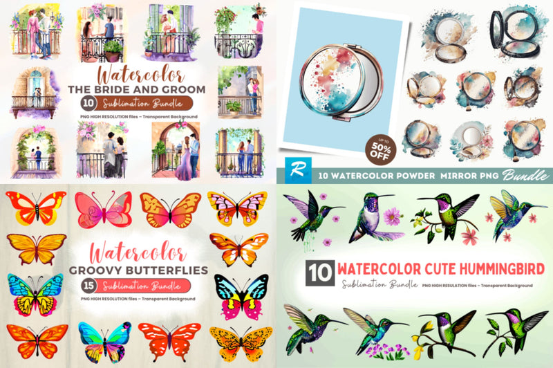 The Biggest Watercolor Big Bundle - So Fontsy