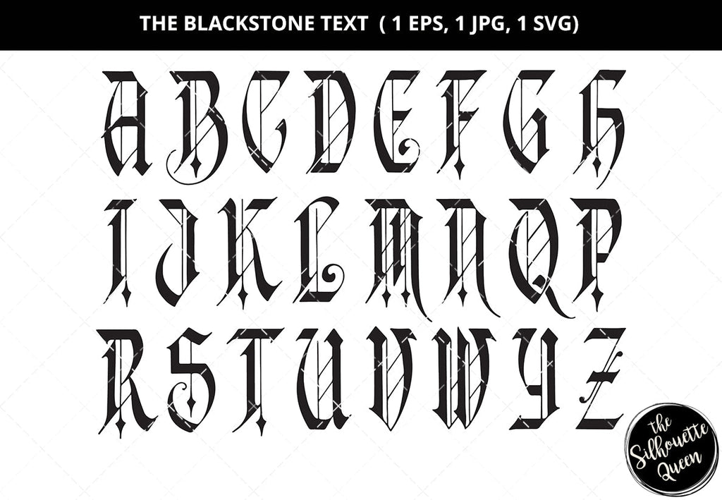 The blackstone text svg, word text svg, decorative alphabets svg ...