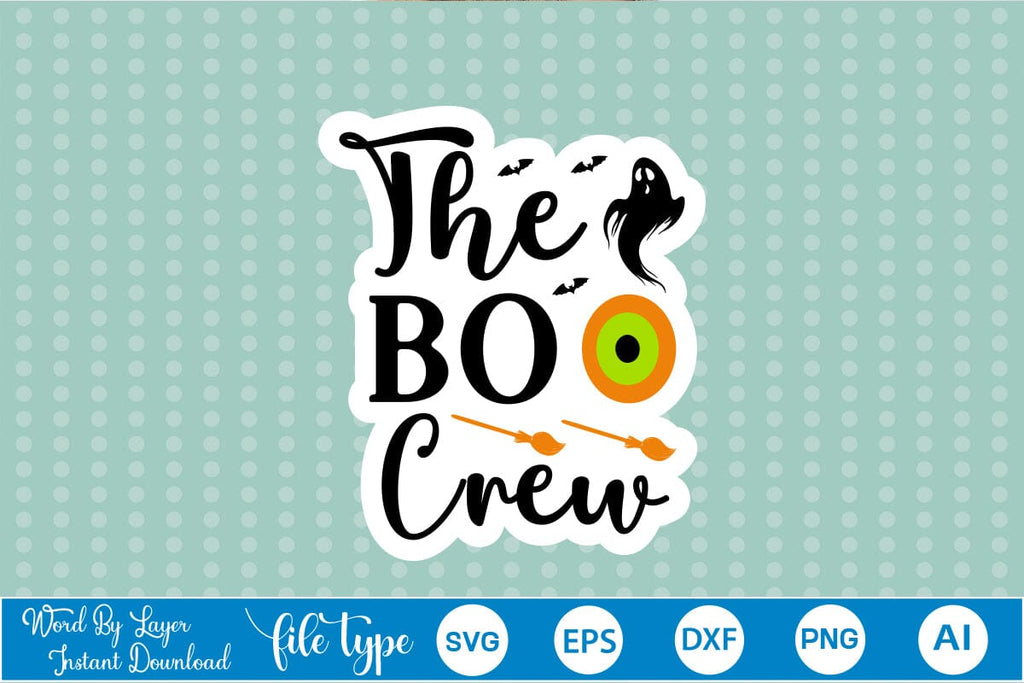 The Boo Crew Sticker SVG SVGs,Quotes and Sayings,Food & Drink,On Sale ...