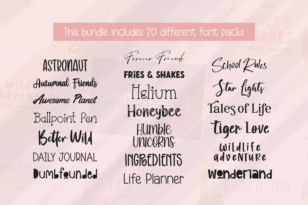 The Craft Addicts Font Bundle (Font Bundles, Bundles, Cheap Fonts ...