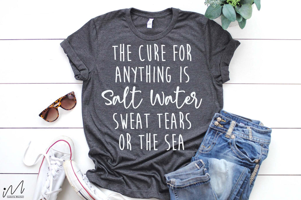 The cure for anything is salt water svg, Summer svg, Summer t shirt svg ...