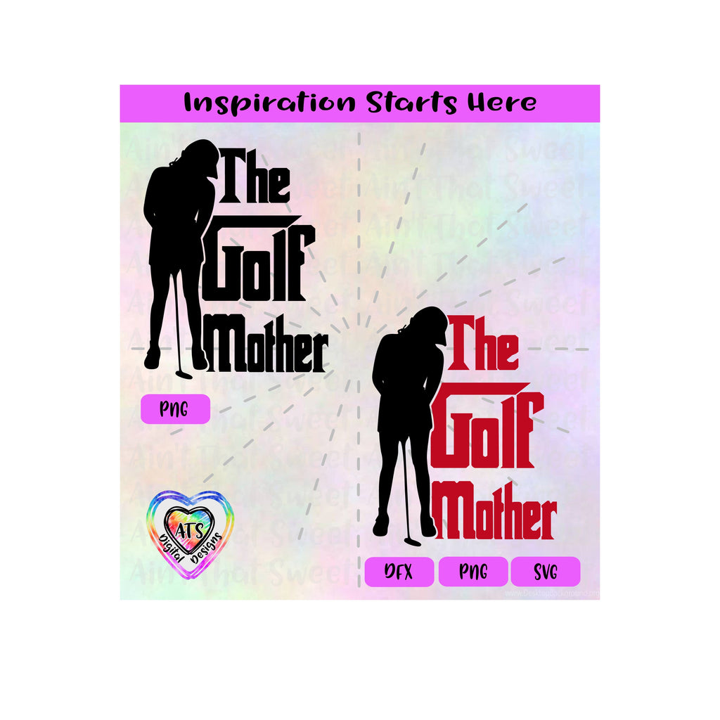 The Golf Mother | Female Golfer - Transparent PNG SVG DXF - Silhouette ...
