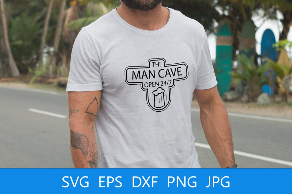 The Man Cave SVG File Free For Commercial Use - So Fontsy