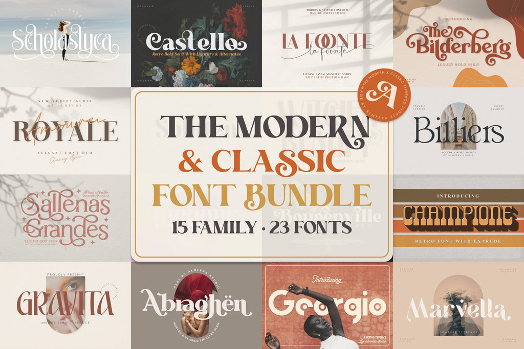 The Modern & Classic Font Bundle - So Fontsy