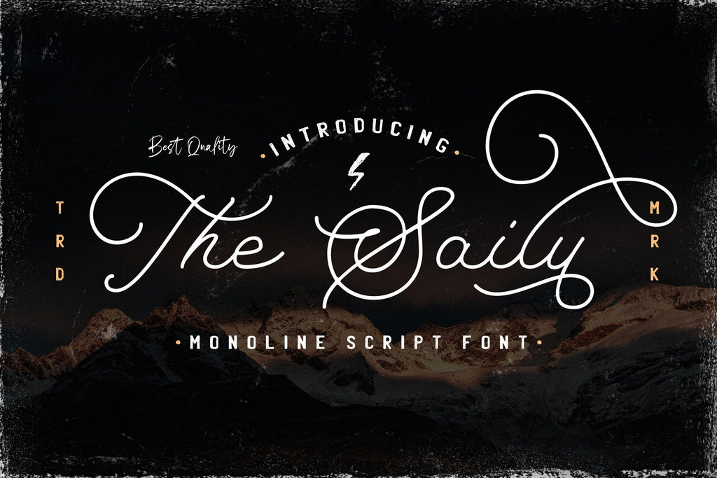 The Saily - Monoline Retro Script Font - So Fontsy