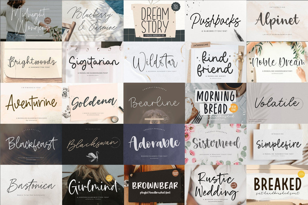 The Ultimate! 100 Font Bundle! - So Fontsy