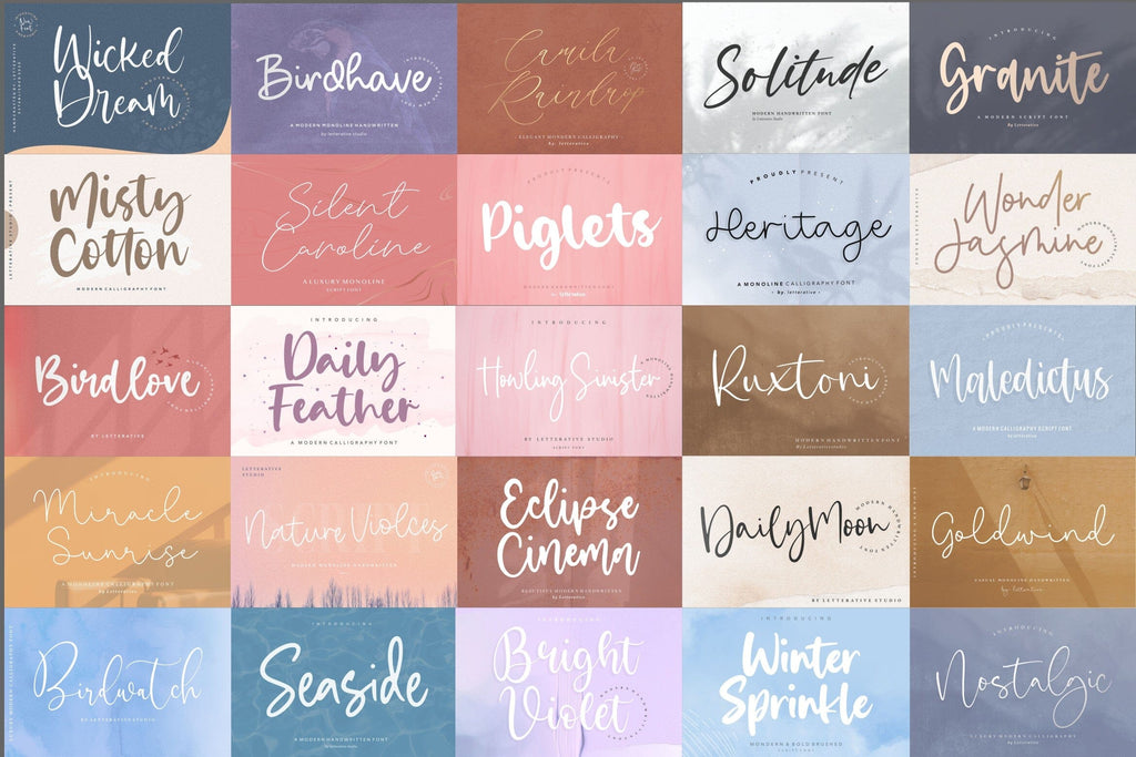 The Ultimate! 100 Font Bundle! - So Fontsy