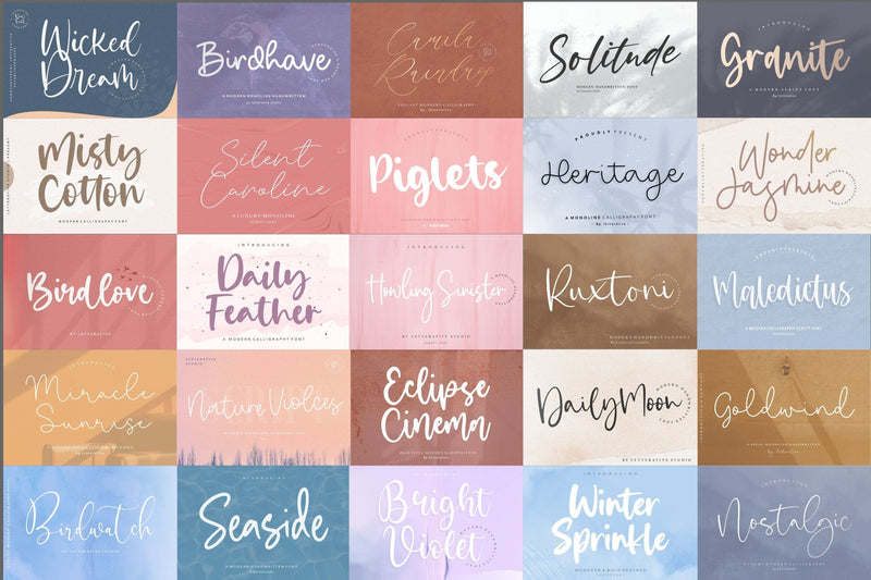 The Ultimate! 100 Font Bundle! - So Fontsy