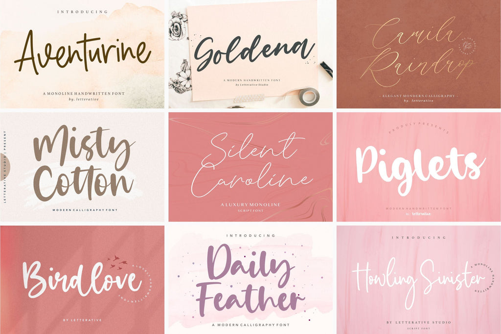 Handwritten 50 Fonts | All Collection Bundle - So Fontsy