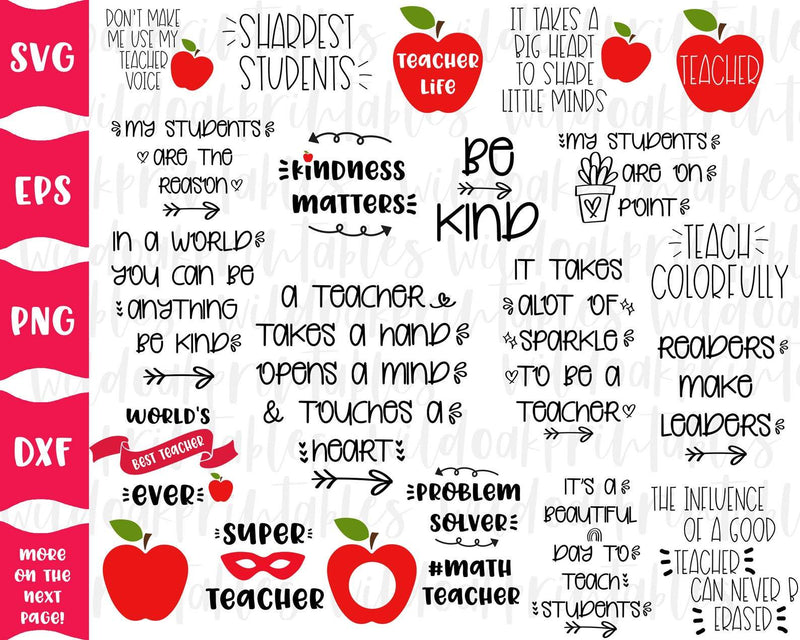 the ultimate teacher svg bundle, funny teacher svg quotes, teacher svg ...