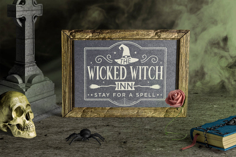 The Wicked Witch Inn SVG | Halloween Sign SVG - So Fontsy