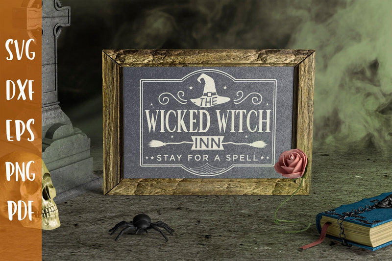 The Wicked Witch Inn SVG | Halloween Sign SVG - So Fontsy