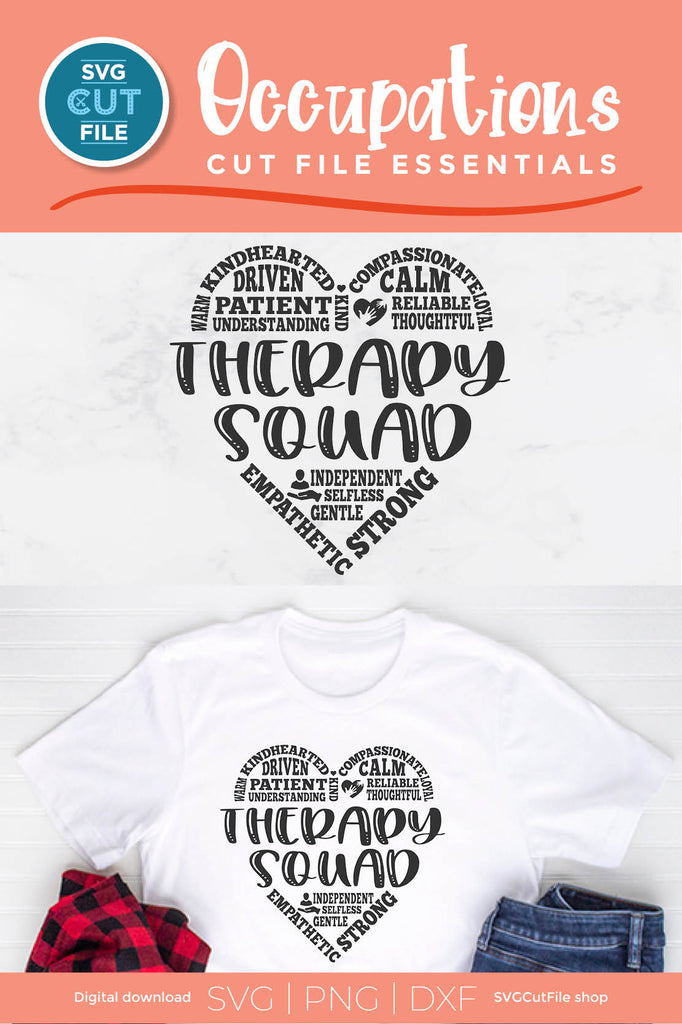 Therapy squad-occupational, speech, & physical therapist svg - So Fontsy