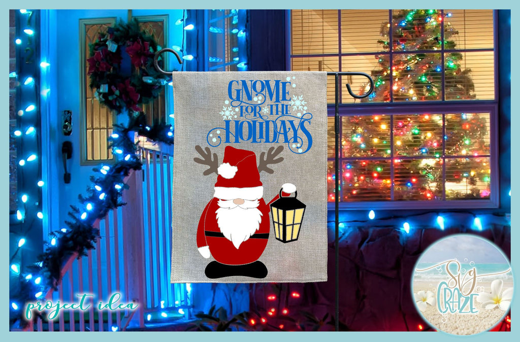 Theres No Place Like Home For The Holidays Quote Santa Gnome SVG - So ...