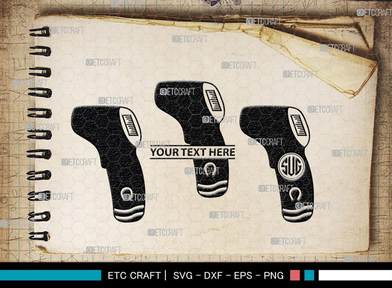 Thermometer Monogram, Thermometer Silhouette, Thermometer SVG ...