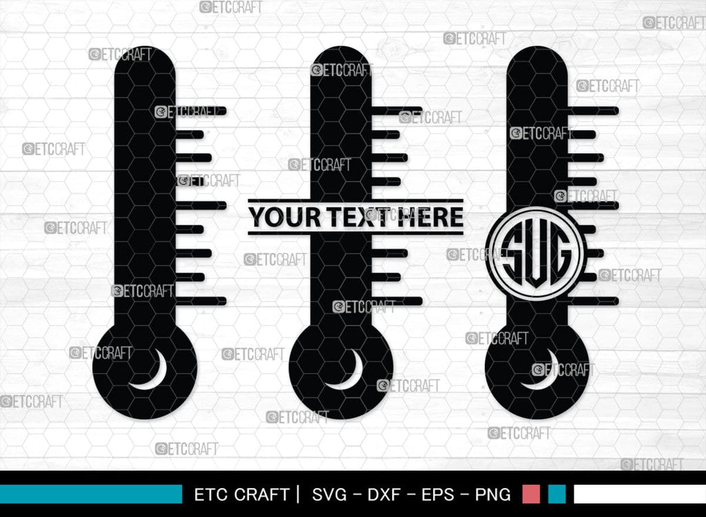 Thermometer Monogram, Thermometer Silhouette, Thermometer SVG ...