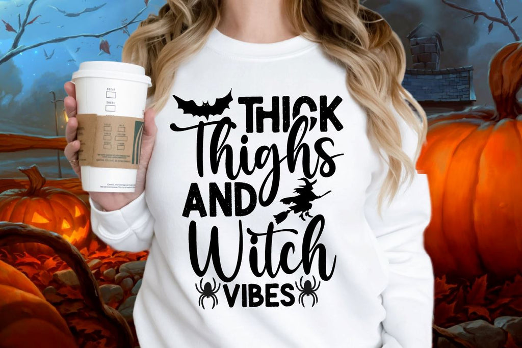 Thick Things And Witch Vibes SVG Cute File - So Fontsy