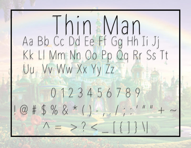 Thin Man - So Fontsy