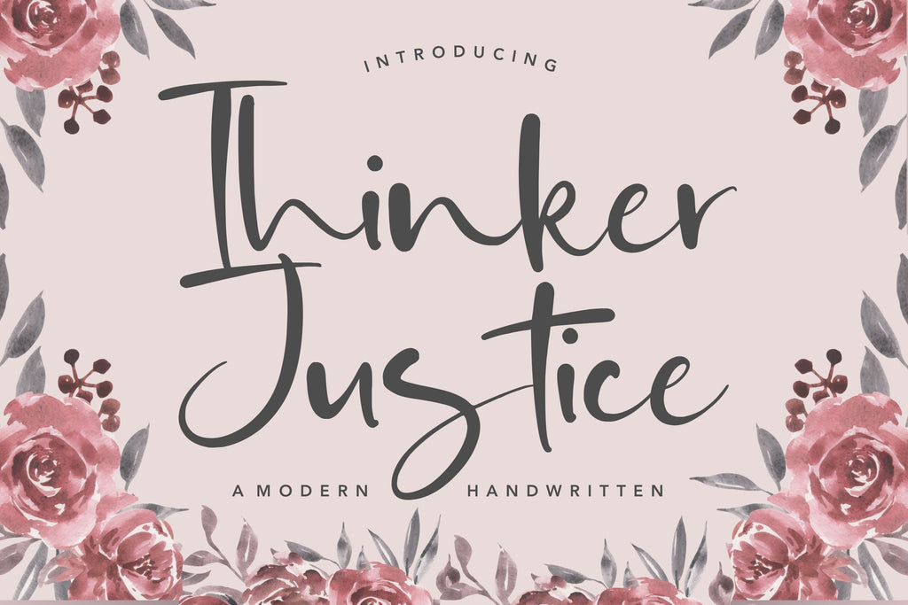 Thinker Justice Modern Handwritten Font - So Fontsy