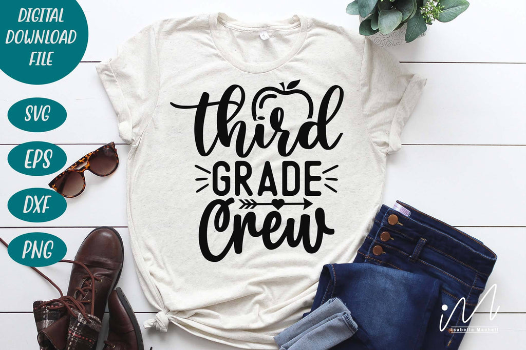 Third grade crew svg, Halloween t shirt svg, Third grade teacher svg ...