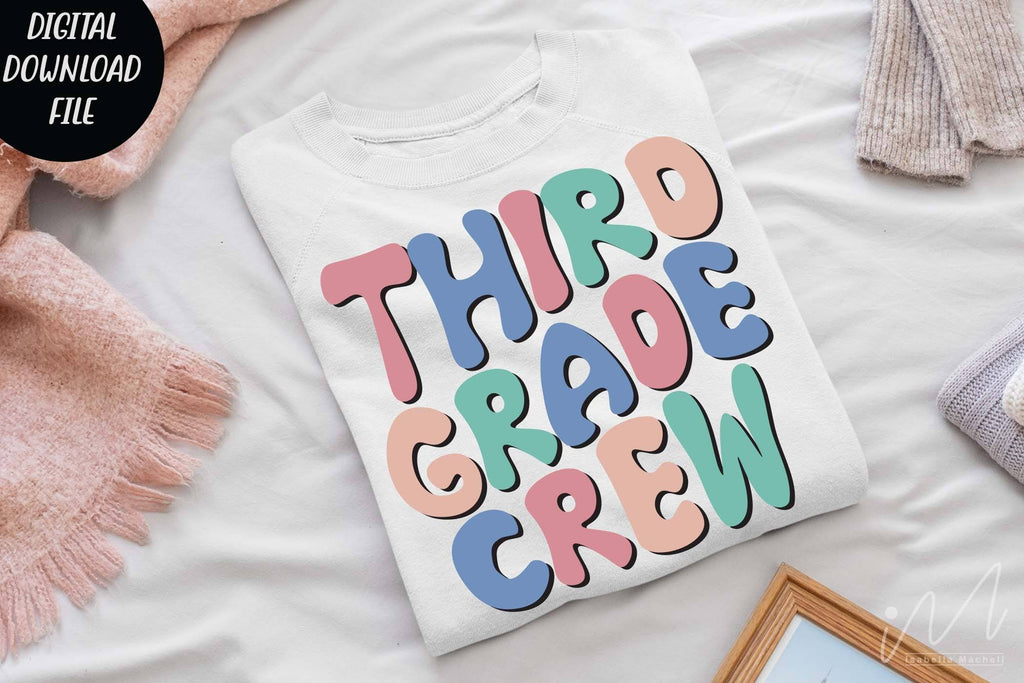 Third grade crew svg, Third grade teacher svg, Third grade group shirt ...