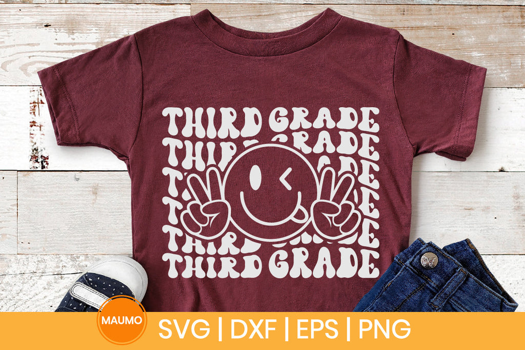 Third grade, school svg quote - So Fontsy