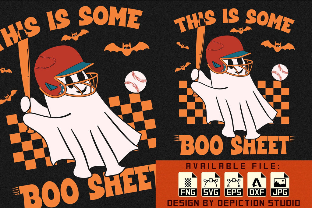 This Is Some Boo Sheet T-Shirt, Ghost Baseball Player Shirt Print ...