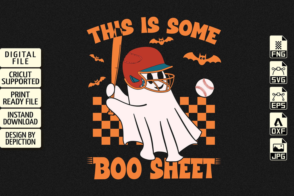 This Is Some Boo Sheet T-Shirt, Ghost Baseball Player Shirt Print ...