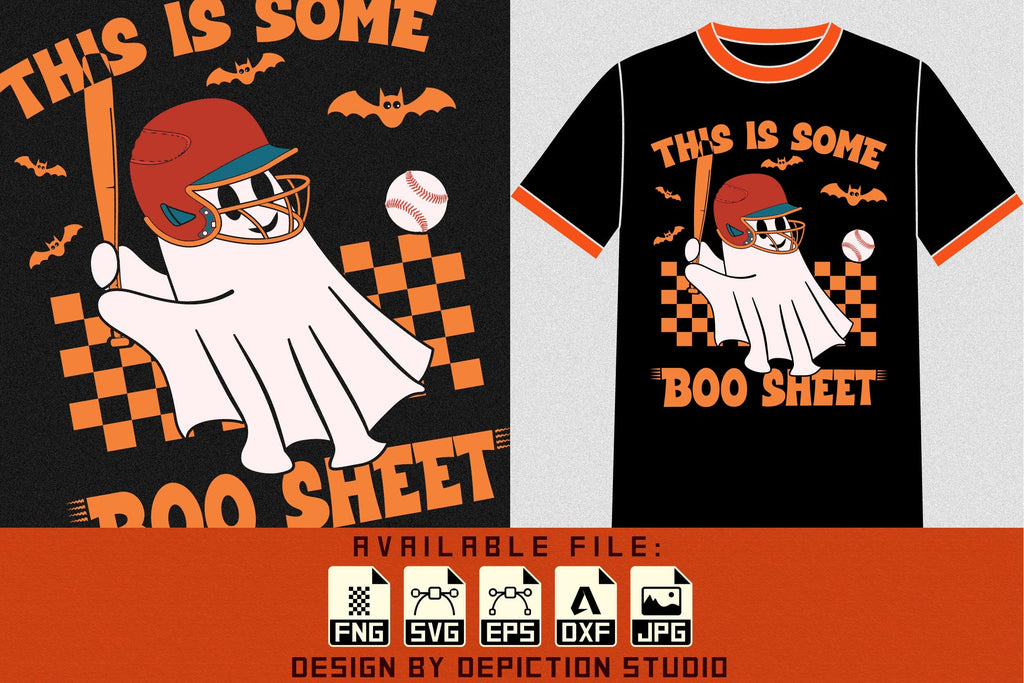 This Is Some Boo Sheet T-Shirt, Ghost Baseball Player Shirt Print ...