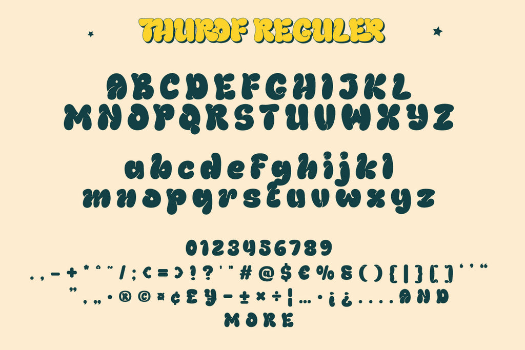 Thurof - Bubble Font - So Fontsy