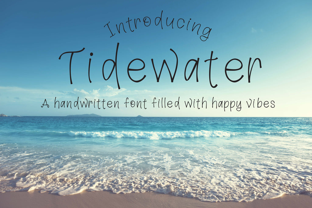 Tidewater Handwritten Print Font | Casual font | Hand Lettered Font ...