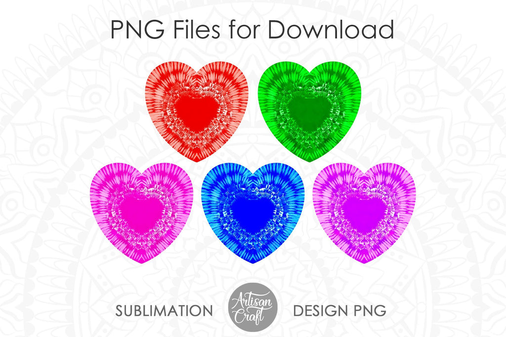 Tie dye heart PNG, tie dye sublimation backgrounds | So Fontsy