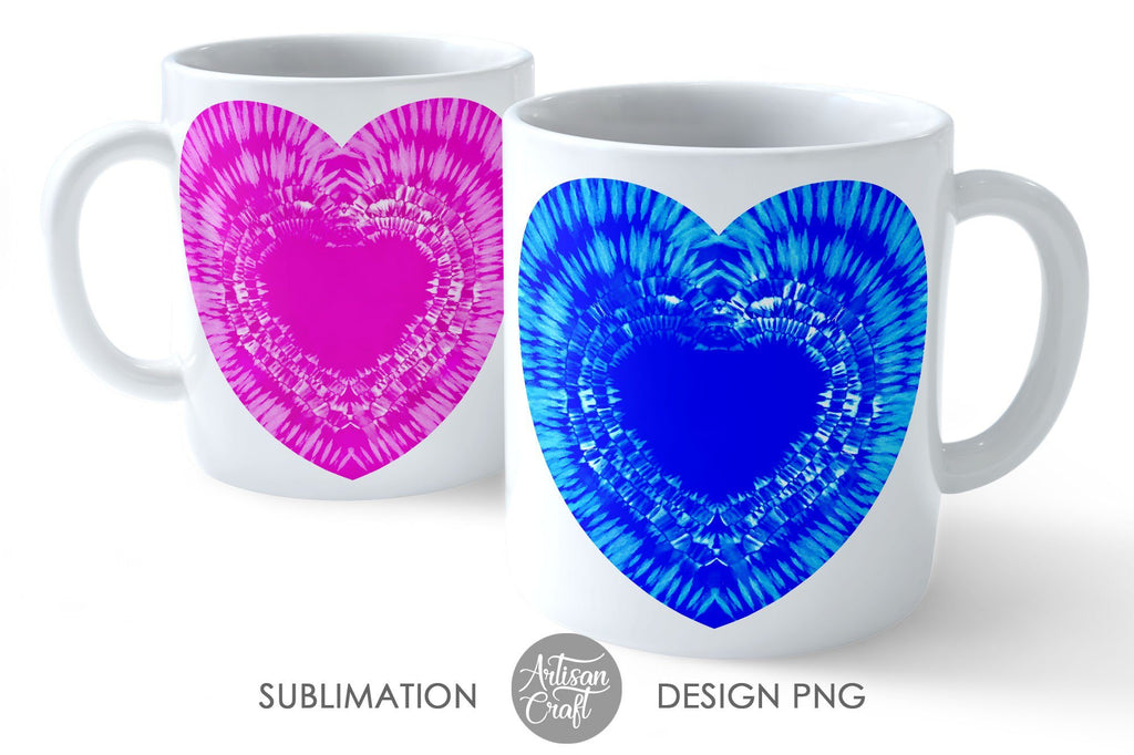 Tie dye heart PNG, tie dye sublimation backgrounds | So Fontsy