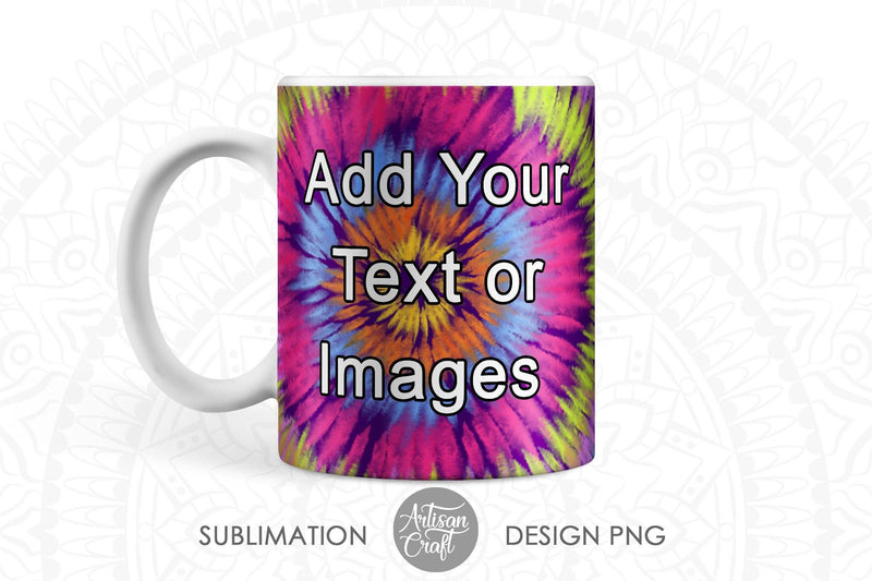 Tie dye mug, sublimation designs, 11 oz mug | So Fontsy