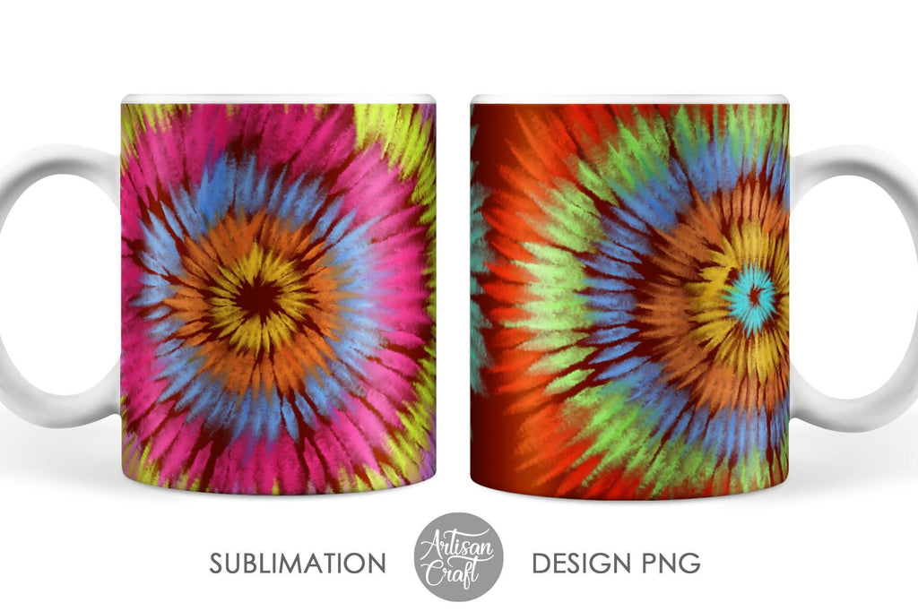 Tie dye mug, sublimation designs, 11 oz mug | So Fontsy