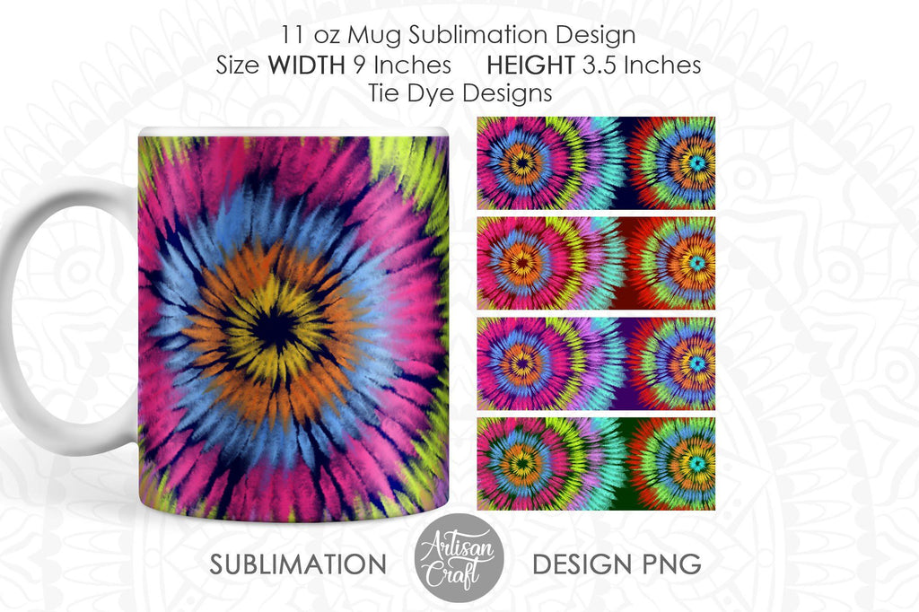Tie dye mug, sublimation designs, 11 oz mug | So Fontsy