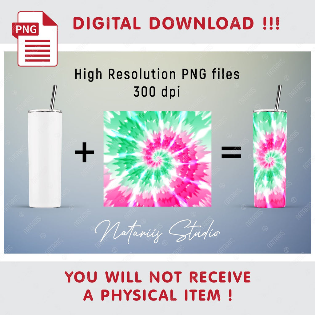 Tie Dye Sublimation pattern for 20oz SKINNY TUMBLER. - So Fontsy