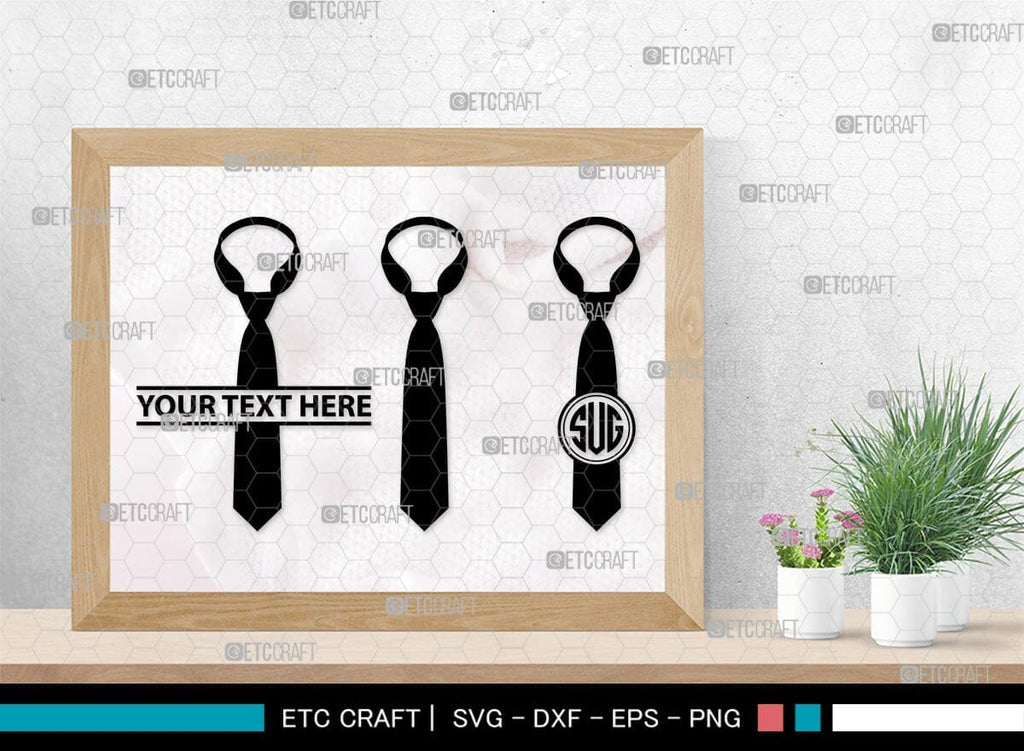 Tie Monogram, Tie Silhouette, Tie SVG, Necktie Svg, Mens Shirt Tie Svg ...