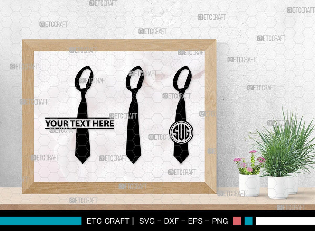 Tie Monogram, Tie Silhouette, Tie SVG, Necktie Svg, Mens Shirt Tie Svg ...