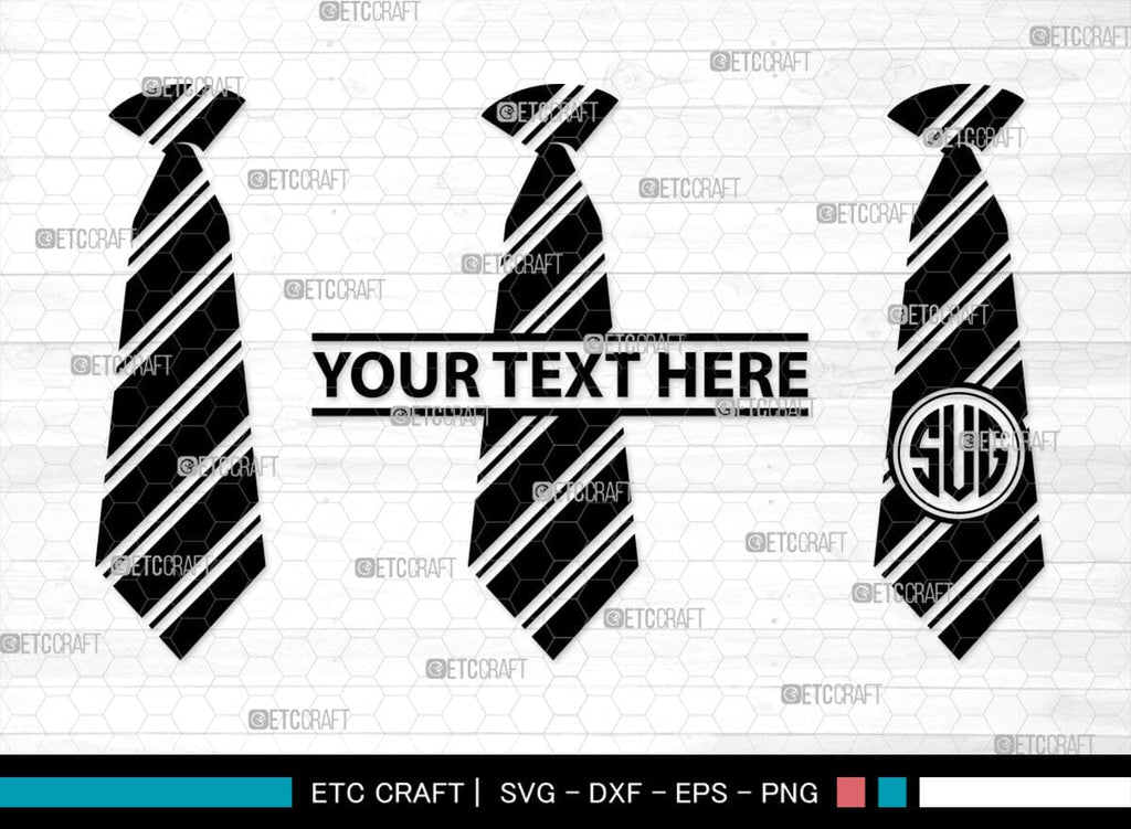 Tie Monogram, Tie Silhouette, Tie SVG, Necktie Svg, Mens Shirt Tie Svg ...