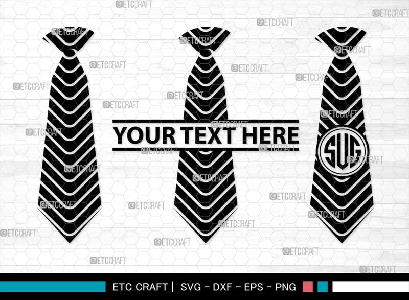 Tie Monogram, Tie Silhouette, Tie SVG, Necktie Svg, Mens Shirt Tie Svg ...