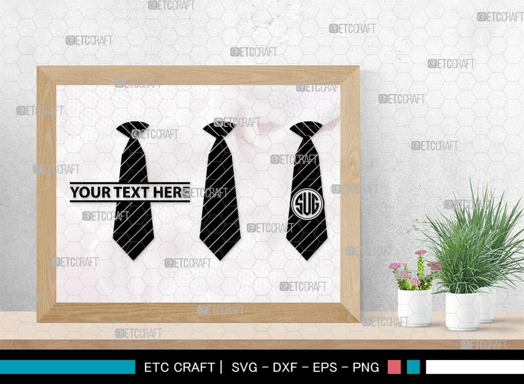Tie Monogram, Tie Silhouette, Tie SVG, Necktie Svg, Mens Shirt Tie Svg ...