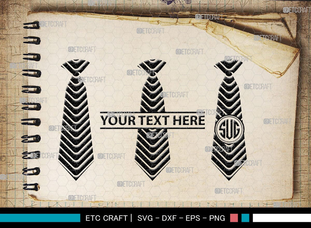 Tie Monogram, Tie Silhouette, Tie SVG, Necktie Svg, Mens Shirt Tie Svg ...