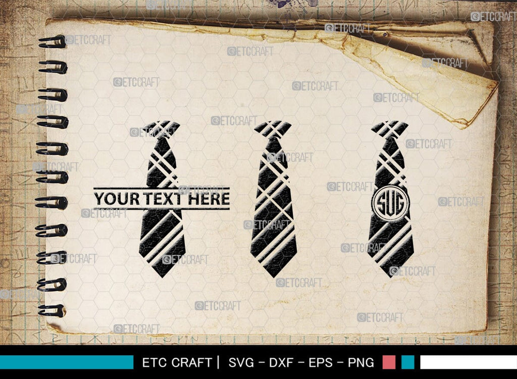Tie Monogram, Tie Silhouette, Tie SVG, Necktie Svg, Mens Shirt Tie Svg ...