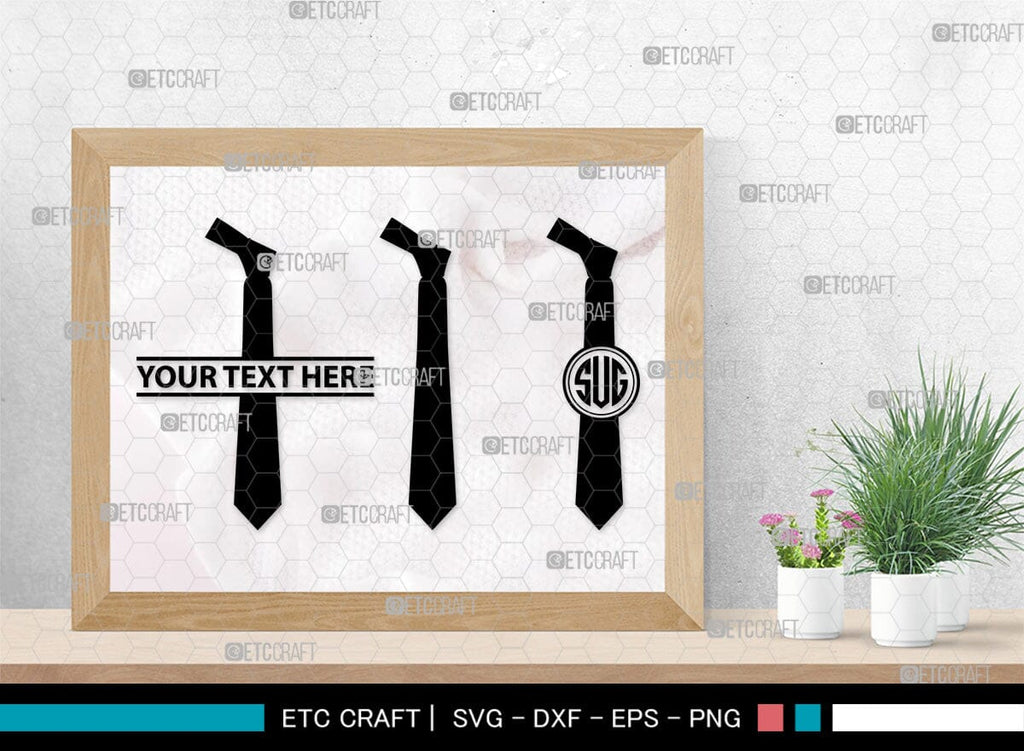 Tie Monogram, Tie Silhouette, Tie SVG, Necktie Svg, Mens Shirt Tie Svg ...